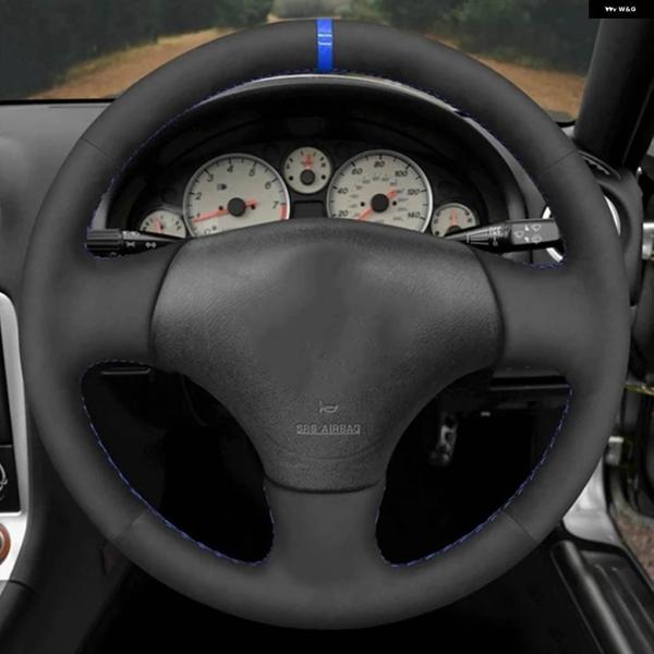 ブラックスエードレザー編み込みカーステアリングホイールカバー マツダ MX-5 MX5 ミアータ NB 1998-2005 RX-7 RX7 1999-2002 カー カスタム パーツ アクセサリーHigh-concerned chemic...