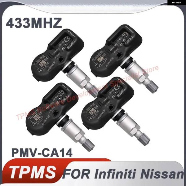 インフィニティ QX50 QX70 Q70 QX80 日産 GT-R リーフ パトロール VI PMV-CA14 4個433MHZ タイヤエア圧センサー TPMS センサー カスタム パーツ アクセサリーHigh-concerned che...