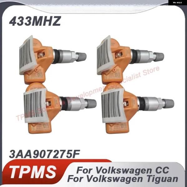 フォルクスワーゲン CC 2012-2017 TIGUAN 2012-2018 TPMS センサー 433MHZ 3AA907275F タイヤエア圧センサー 1/4個 カスタム パーツ アクセサリーHigh-concerned chemic...