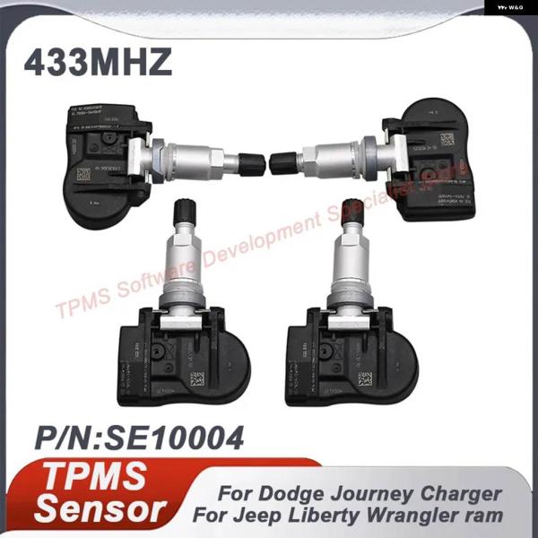 ジープ グランド チェロキー 2002-2004 クライスラー 300 2007-2008 ダッジ ボルボ S60 SE10004 4個433MHZ TPMS タイヤエア圧センサー カスタム パーツ アクセサリーHigh-concerned...