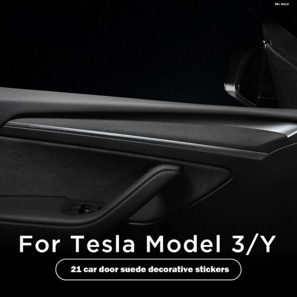 ドア ステッカー インテリア ターン傷防止汚れ防止 ステッカー テスラ モデル3 モデルY 2021 - 23 カスタム パーツ アクセサリーHIGH-CONCERNED CHEMICAL:NONEMATERIAL:GENUINE LEAT...