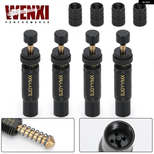 -STOPタイヤデフレーター バルブ キット 10-30 PSI 4ピースねじ込み式タイヤエア圧調整ツール車両 オートバイ オフロード4X4用 カスタム パーツ アクセサリーHIGH-CONCERNED CHEMICAL:NONEBRAND...