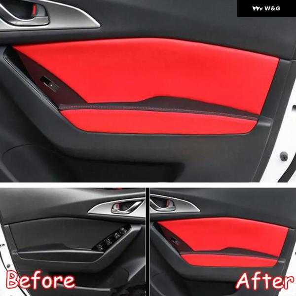 マツダ アクセラ 2014-2016 車内ドア パネル アームレスト 表面シェルカバー 傷防止 スタイリング 8個 カスタム パーツ アクセサリーItem Height:0inchItem Width:0inchItem Length:0i...