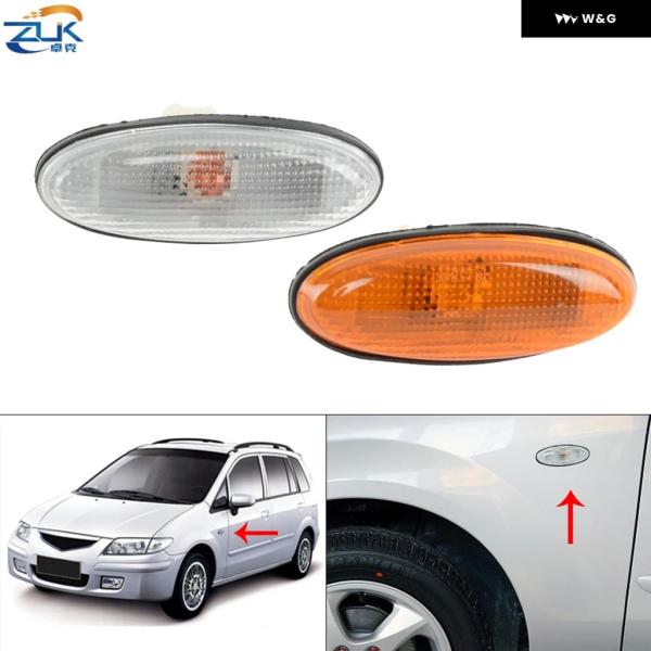 サイド ウィンカーライト フェンダーマーカーランプ マツダ 323 1998-2003 ファミリア プロテジェ BJ プレマシー MX-6 トリビュート B01W-51-120 カスタム パーツ アクセサリーFor Vehicle Bran...
