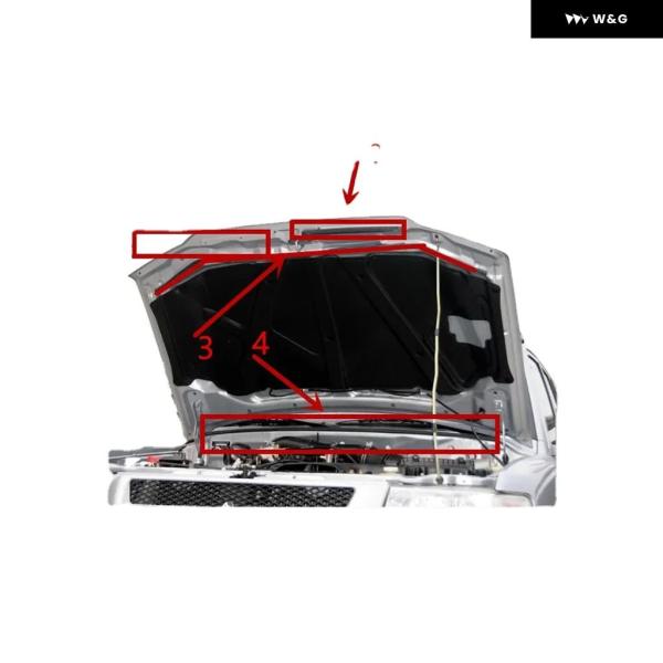 3個フードラバーシール パジェロ ミニ H60 ボンネット ラバーストリップ モンテロ ピニンボディラバー ショーグン IO MR313797 カスタム パーツ アクセサリーHign-concerned Chemical:NoneOther...