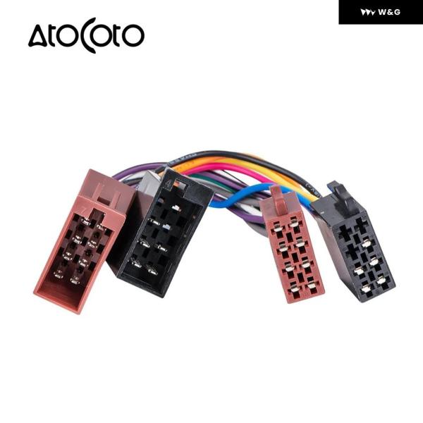 ATOCOTO オス-メス ISOリード ステレオ ラジオ 配線 ハーネス アダプタ ケーブル コネクタルーム VW 延長 変換 ケーブル カスタム パーツ アクセサリーHign-concerned Chemical:NoneSpecial...