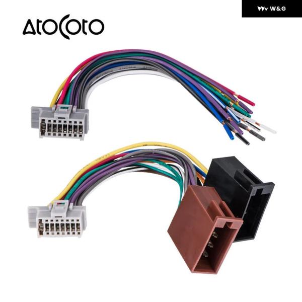 カー ステレオ ラジオ 16ピン ISO規格配線 ハーネス コネクタ ワイヤー ケーブル アダプタ パナソニック CQ-C1303U CQ-C1304U カスタム パーツ アクセサリーHign-concerned Chemical:None...