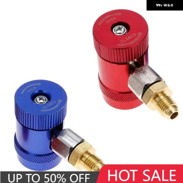 アダプタ クイックカプラ 1ペア R1234YF クイックカプラ アダプタ 調整可能 1/4インチ オスポート AC充電フィッティング 高低圧 カスタム パーツ アクセサリーHign-concerned Chemical:NoneSize:...