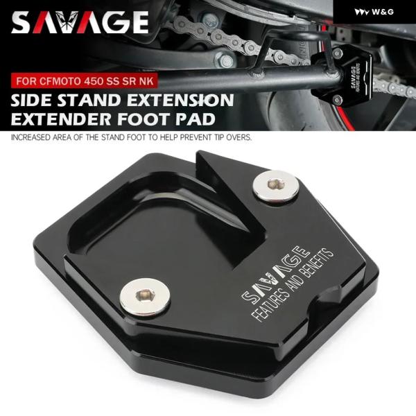 キック スタンド 延長 プレート CFMOTO 450SS 450SRS 450NK PAPIO XO/SS/CL オートバイ バイク サイド スタンド 拡大フット パッド 450 SR-S SS CLC カスタム パーツ アクセサリーHi...