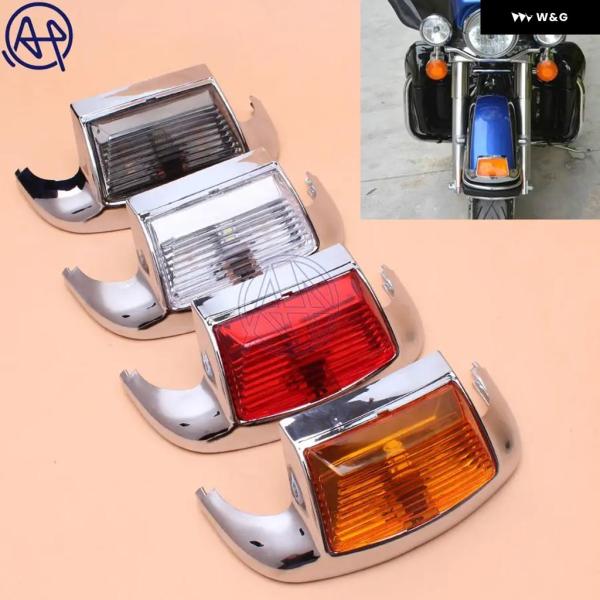 オートバイ バイク 4色レンズ フロントフェンダーチップライトランプエッジ 5050LED クローム ハーレー FLSTC ヘリテージ ソフテイル クラシック カスタム パーツ アクセサリーBrand Name:AFFORD HOPEIte...
