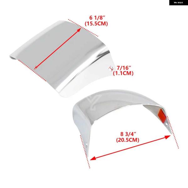 ホンダ GOLDWING GL1800 2001〜2014 - 16 GOLD WING 1800 オートバイ バイク フロントフェンダーエクステンダー クローム マッドガード エクステンション カスタム パーツ アクセサリーModel N...