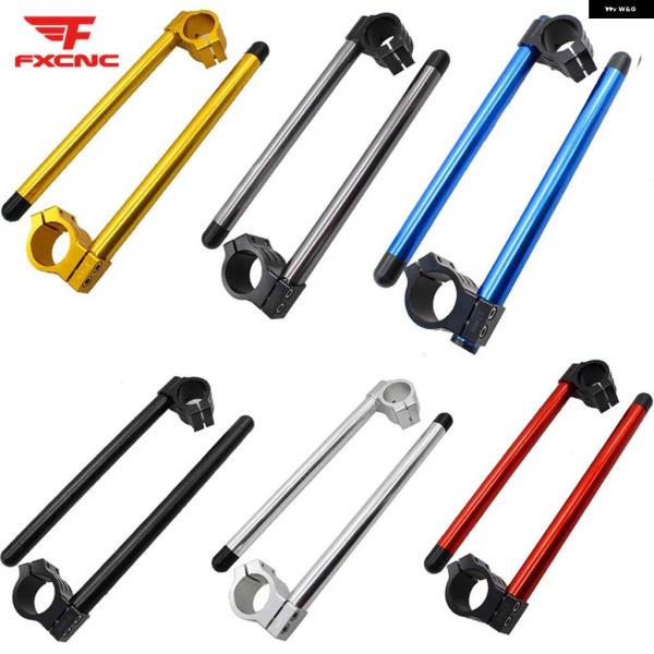 BMW S1000RR 2009 2010 アルミ オートバイ バイク CNC 55MM クリップオン クリップオン ハンドルバー フォークチューブ カフェレーサー レーシング オートバイ バイク セット カスタム パーツ アクセサリーHi...