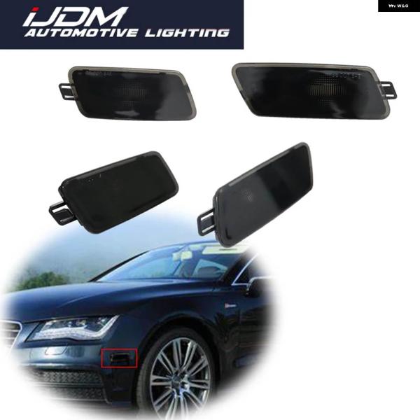 2012 - 18 アウディ A7/S7/RS7 TYPE 4G8 車用 フロント/リア サイド マーカーライト カバー シェル 電球 /ソケットなし カスタム パーツ アクセサリーHigh-concerned chemical:NoneS...