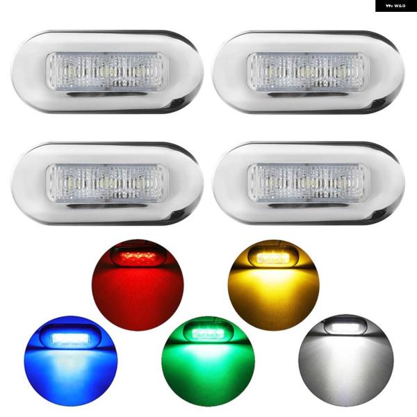 4個 ランニングライト ボートナビゲーションライト 12V LED 信号灯 キャビンデッキ 歩ロード 階段 サイドランプ カスタム パーツ アクセサリーHigh-concerned chemical:NoneFor Vehicle Bran...