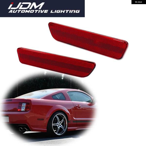 フォード マスタング 2005 - 09 車用 リアフェンダー サイドマーカー インジケーター ライト カバー シェル スモーク / クリア / レッドレンズ カスタム パーツ アクセサリーHigh-concerned chemical:N...