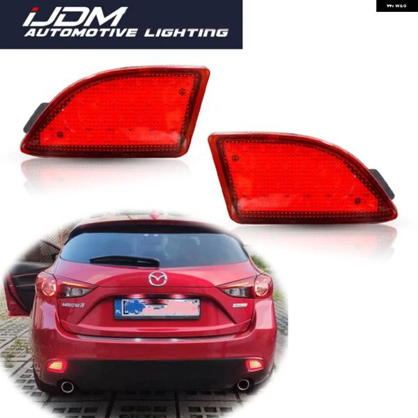 赤色LED車用リア バンパー テール/ ブレーキライト リア フォグランプ ウィンカーライト 2013 - 16 マツダ 3 アクセラ ハッチバック カスタム パーツ アクセサリーHigh-concerned chemical:NoneFo...