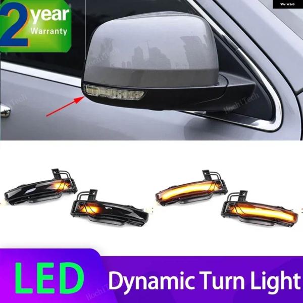2個 車用サイドミラー ウィンカー インジケーター ランプ LED ダイナミックウィンカーライト ジープ グランド チェロキー ダッジ デュランゴ 2011-2022 カスタム パーツ アクセサリーHigh-concerned chemic...