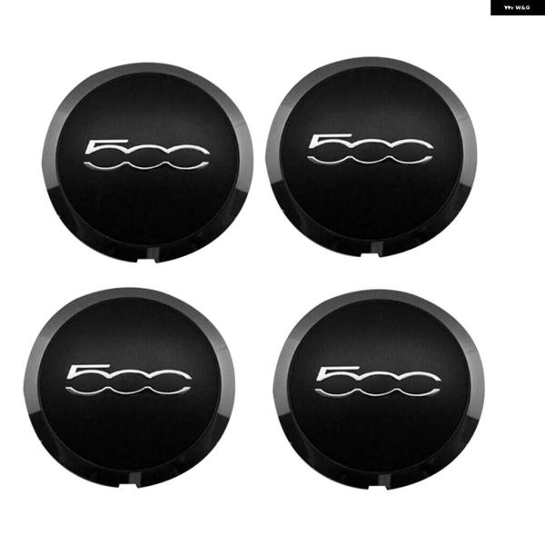 4個 133MM ハブキャップ フィアット 500 ホイール センターハブキャップ 68078419AC 68078421AC ダストカバー 51884863 ブラック カスタム パーツ アクセサリーHigh-concerned chemi...