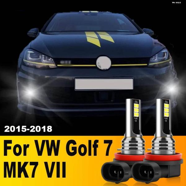 2個 LED フォグランプ VW ゴルフ 7 MK7 VII 2015 - 18 交換用 12V 自動車用 フロント フォグランプ アクセサリー 3030SMD ルーメン 6000K カスタム パーツ アクセサリーHigh-concerne...