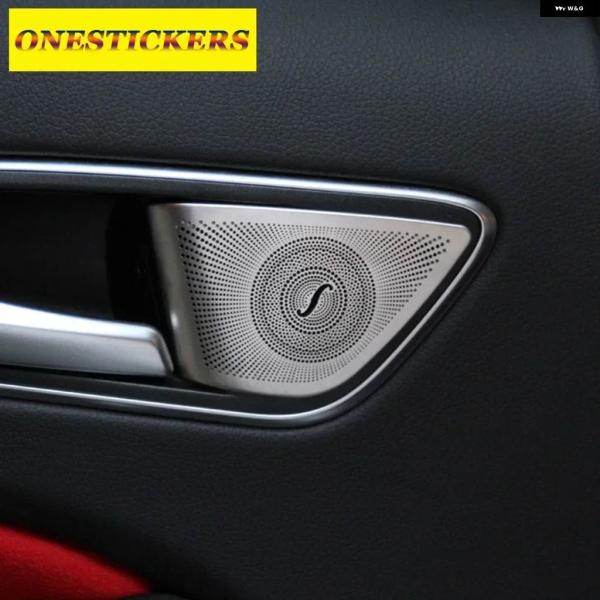 カーアクセサリー リア ドアハンドル オーディオ スピーカー カバー トリム メルセデス ベンツ A GLA CLA クラス AMG W176 X156 C117 W117 2013-2019 カスタム パーツ アクセサリーHigh-con...