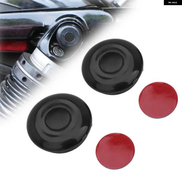 オートバイ ブラックデコレーション リアショックボルトカバー ABS フォーク ブーツ プロテクター ハーレー スポーツスター XL883 XL1200 04-16 ダイナ 06-17 カスタム パーツ アクセサリーProtective p...