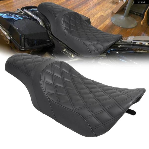 ブラック ツーアップ プロファイラー ライダー ドライバー パッセンジャーシート ハーレー 1997-2007 ロードキング FLHR クラシック EFI FLHRCI EFI FLHRI ポリス FLHP カスタム パーツ アクセサリーH...