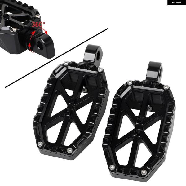 ブラック 10MM MX バイク パッセンジャー フットレスト フットペグ ハーレー ロード エレクトラ ストリート グライド キング ダイナ スポーツスター ソフテイル ファットボーイ カスタム パーツ アクセサリーHigh-concer...