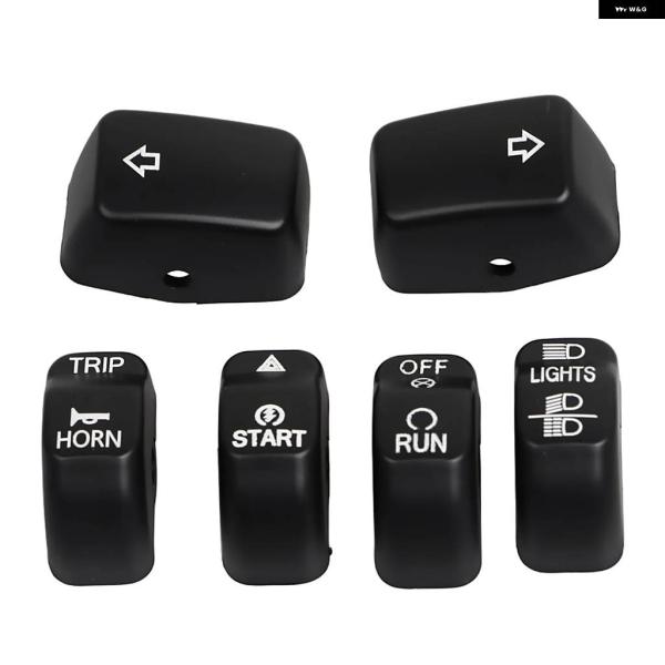 6個 オートバイ ハンド コントロール スイッチ ハウジング ボタン キャップ ハーレー ダイナ ワイドグライド ソフテイル デラックス FLSTN スポーツスター 1200 カスタム パーツ アクセサリーHigh-concerned ch...