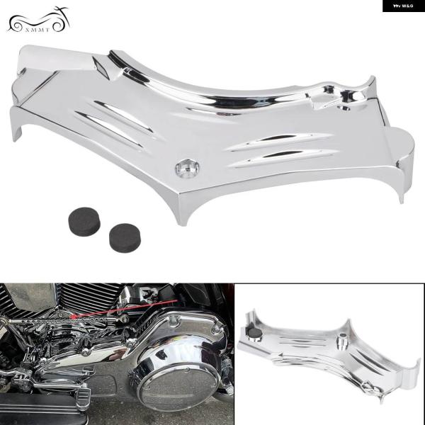 クローム オートバイ ABS プラスチック 左 シリンダー ベースカバー ハーレー ソフテイル ダイナ ワイドグライド ツーリング ロードキング 1999-2006 カスタム パーツ アクセサリーHigh-concerned chemica...