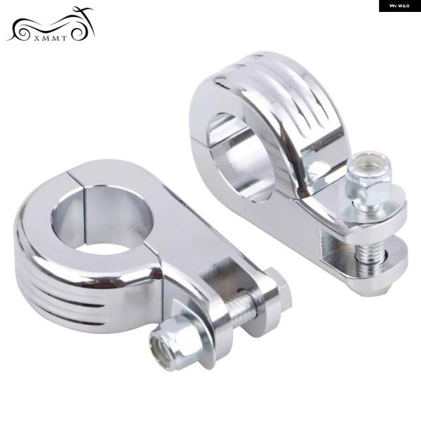 クローム 1-1/4インチ 1.25インチ 32MM ビレット クラッシュ バー エンジン ガード フットペグ マウント クランプキット オートバイ ハーレー スズキ カスタム パーツ アクセサリーHigh-concerned chemic...