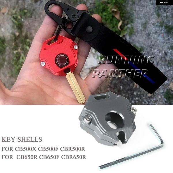 4色 オートバイ CNC キーケース カバー シェル キー チェーン アクセサリー ホンダ CB500F CB500X CBR500R CB650F CB650R カスタム パーツ アクセサリーProtective parts:OtherH...