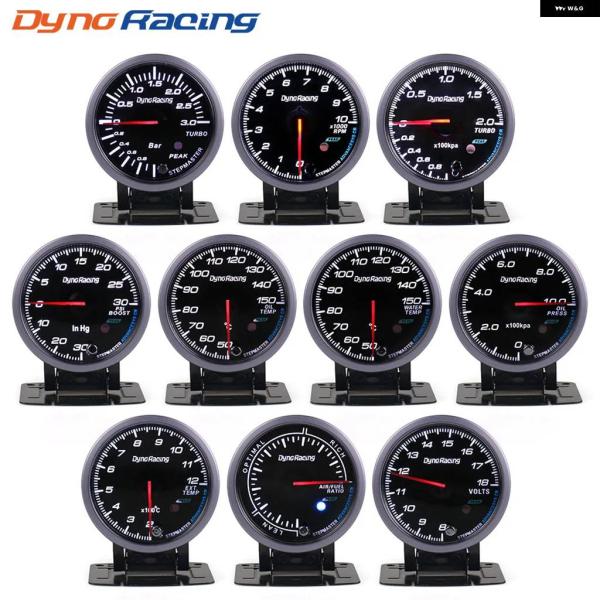 ダイノレーシング 2.5インチ 60MM ホワイト/ アンバー ライト オイル圧力 水温 オイル温度電圧 ターボブースト 排気ガス温度計 車両メーター カスタム パーツ アクセサリーHigh-concerned chemical:NoneO...