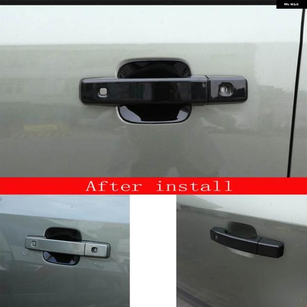 ランドローバー ディフェンダー90 110 2020-2024年モデル用 スタイリング グラブハンドル フレーム トリム 外ドアボウルカバー 装飾 アクセサリー カスタム パーツ アクセサリーHigh-concerned chemical:...