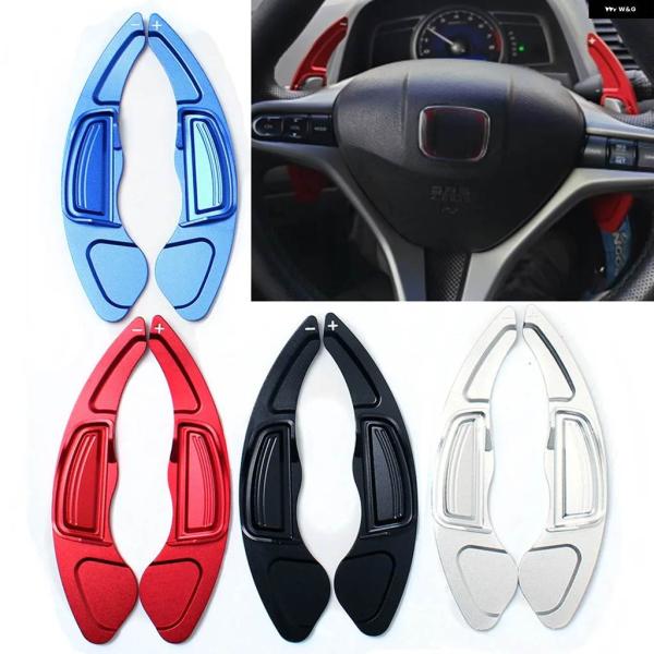 ホンダ シビック 2009-2012 CR-V 2009-2013 シティ 2008 車用 ステアリングホイール パドル シフト エクステンション エクステンション アルミ 2 PCS カスタム パーツ アクセサリーHigh-concern...