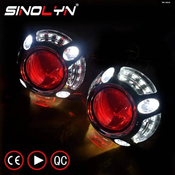 2.5インチ バイ キセノン ヘッドライト プロジェクター 8.0レンズ キット H4 H7 ヘッドライト レンズ エンジェルデビルアイレンズ カーアクセサリーDIY カスタム パーツ アクセサリーCertification:CEDiame...