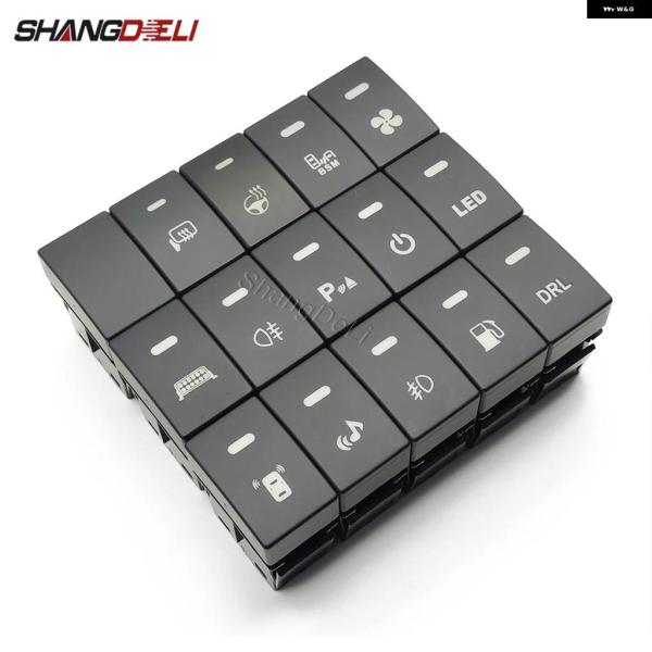 LED DRLライトパッキングレーダー電源オンオフ カメラ ミラー スイッチ ボタン ホンダ HRV ベゼル 2017 - 21 カスタム パーツ アクセサリーHigh-concerned chemical:NoneItem Weight:...