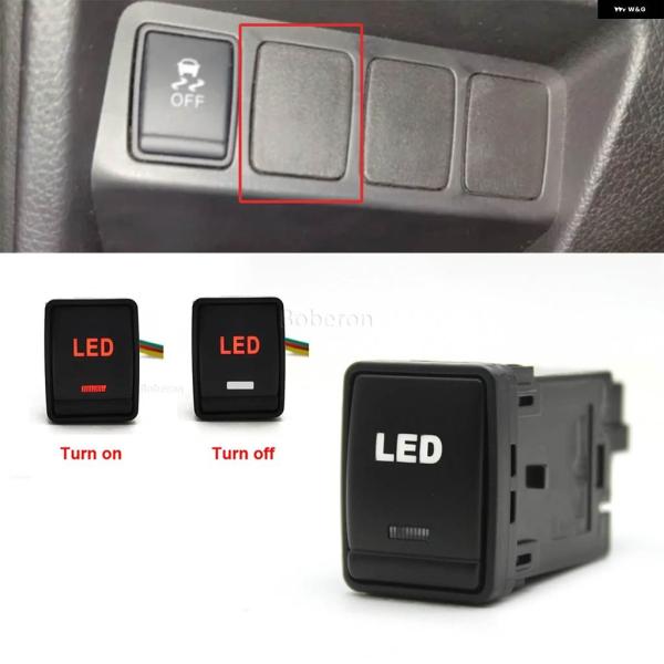 LED DRLライトレーダー電源オンオフ カメラ ミラー ヒーター付きスイッチ ボタン 日産 エクストレイルT32ローグQASHQAI J11セレナC26C27 カスタム パーツ アクセサリーItem Weight:60gItem Heig...