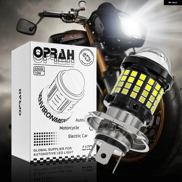 H4 LED オートバイ ヘッドライト 電球 12V 10000LM LED モトライト HI LO BEAM 6000K ホワイトランプ CANBUS ヤマハ カスタム パーツ アクセサリーLumens:8000LmLight Sourc...