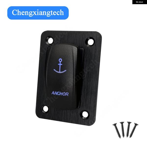 ボートアンカーモーメンタリースイッチ 3ウェイ DPDT オン/オフ/オン 自動リセット 配線済み マリンロッカースイッチ パネル 12V/24V 防水 カスタム パーツ アクセサリーHigh-concerned chemical:None...