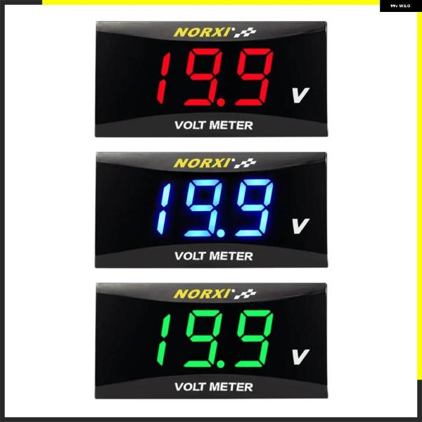 NORXI モト DC 12V LED デジタル ディスプレイ 電圧計 ミニ電圧計 ホンダ ヤマハ カワサキ ドゥカティ KTM カスタム パーツ アクセサリーSpecial Features:Volt MeterItem Diameter...