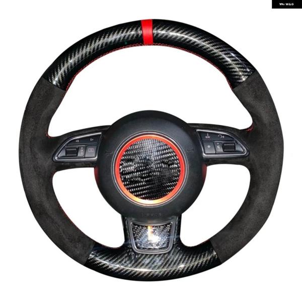 滑り止めスエード ステアリングホイール 編組カバー アウディ A1 8X A3 8V スポーツバック A4 B8 アバント A5 8T A6 C7 A7 G8 A8 D4 Q3 8U Q5 8R カスタム パーツ アクセサリーHigh-co...