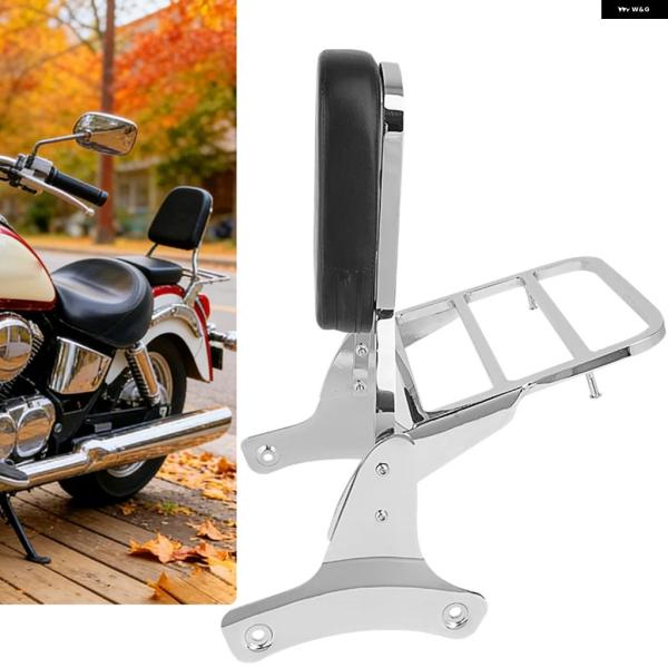 オートバイ パッセンジャーバックレスト シーシーバー ラック パッド キット ホンダ VT750 C2 RC44 VT400 1997-2003 2000 - 02 パーツ アクセサリーBrand Name:NONE<br>Hi...