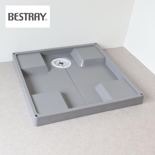 商品名　洗濯機防水パン シナネン/グレーベストレイ 型番　　ESB-6464Gカラー  グレーサイズ・640×640×60mm（外寸）・600×600mm（内寸）材質　ポリエチレン耐荷重　200kg付属品　排水トラップ付き洗濯機まわりの水漏...