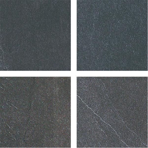 タイルでの表現が難しかった荒々しいスレートの質感を叶え、さらにランダムミックスすることでエネルギッシュで印象的なデザインにしました。