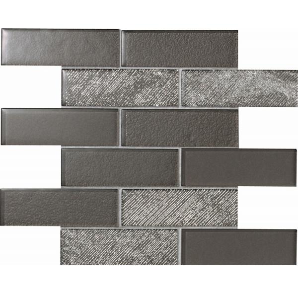 ★出荷単位：シート異なる3つの表情をガラスで覆ったニュートラル系カラーバリエーションのシリーズです。モダンな空間に程よいアクセントとなります。■スペック■形状名：150×50mm角ネット張り目地共寸法：300×300mm実寸法：約148×4...