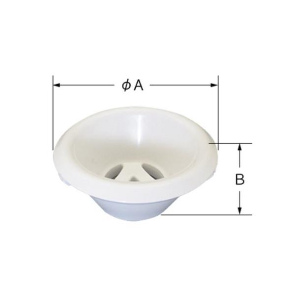LIXIL(INAX)　ストール排水目皿(樹脂製)部品名：ストール排水目皿(樹脂製)直径：Φ66mm高さ：29mm材質：樹脂色によっては廃番です。H-94/色(材質:樹脂)はH-63・93/色(材質:陶器)の代替品です。形状、材質は異なりま...