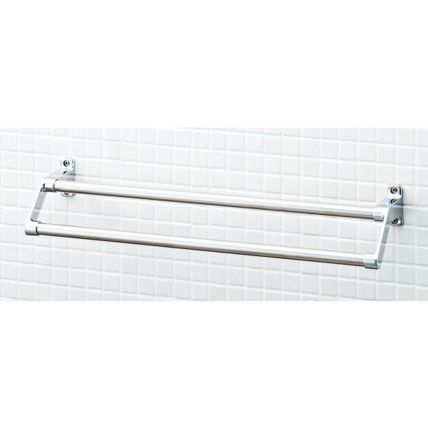 LIXIL (INAX）スタンダードシリーズ　2段式タオル掛寸法：472x110x82（φ16）材質：〈ブラケットカバー〉亜鉛ダイキャスト（Ni-Crメッキ）〈バー〉ステンレス