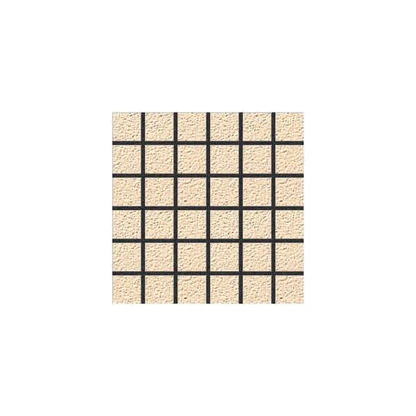 水まわり床に適した汎用的なモザイクタイルです。耐凍害｜BI［磁器質］｜施釉｜裏あし形状＝あり状｜■スペック■商品名：プレイン50形状名：50mm角紙張り目地共寸法：300×300mm実寸法：46.5×46.5mm厚さ：7.0mm厚あたり枚数...