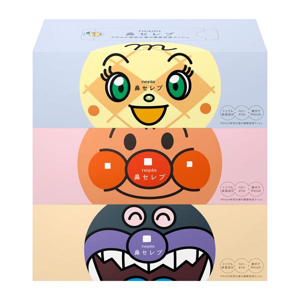 商品名：ネピア アンパンマン 鼻セレブティシュ 180組×3個パックJANコード：4901121626505発売元、製造元、輸入元又は販売元：王子ネピア原産国：日本商品番号：101-32234広告文責：アットライフ株式会社TEL 050-3...
