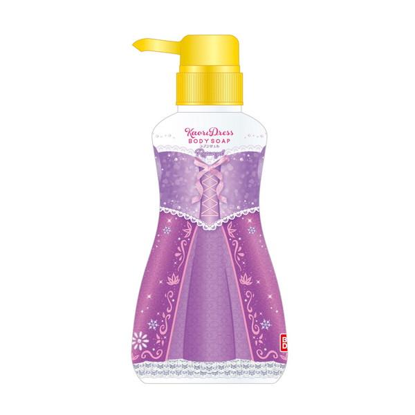 香りドレス ボディソープ ラプンツェル フラワーパフュームの香り 本体 180ml バンダイ4570118133175ドレスのようなデザインのボトルで、ラメの入ったボディーソープです。■バス・洗面用品:ボディソープ広告文責：アットライフ株式...